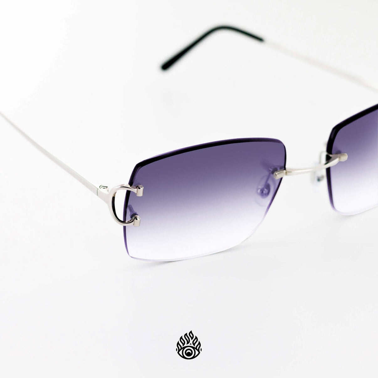 Cartier Big C Sunglasses with Platinum Detail & Purple Lens CT0092O-00 ...
